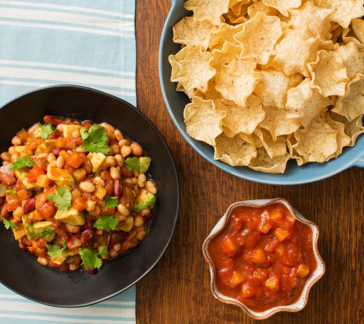 Mixed Bean Mango Salsa with Avocado