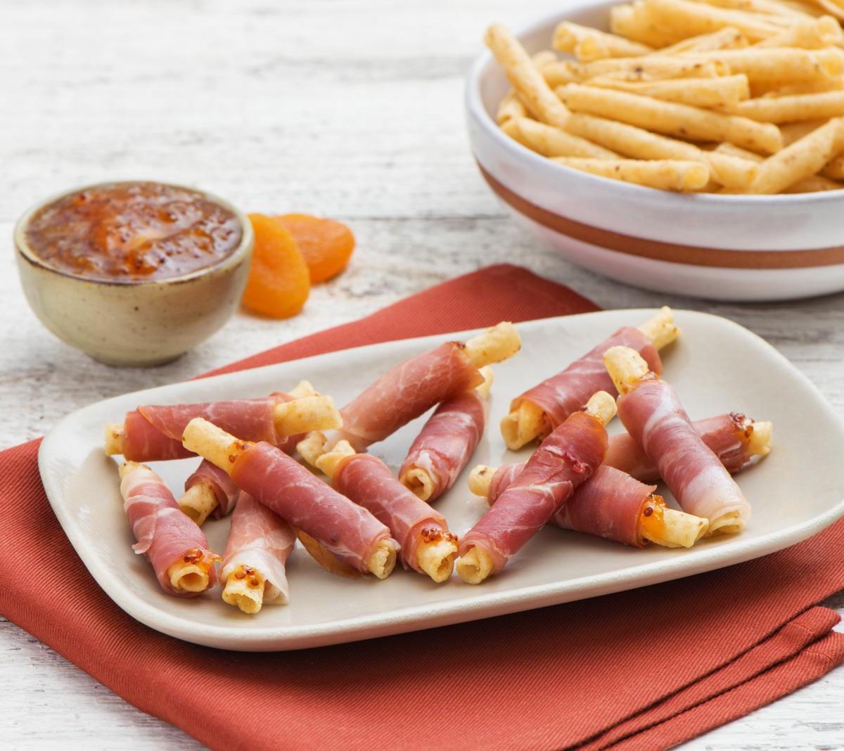 Prosciutto and Apricot Rolls