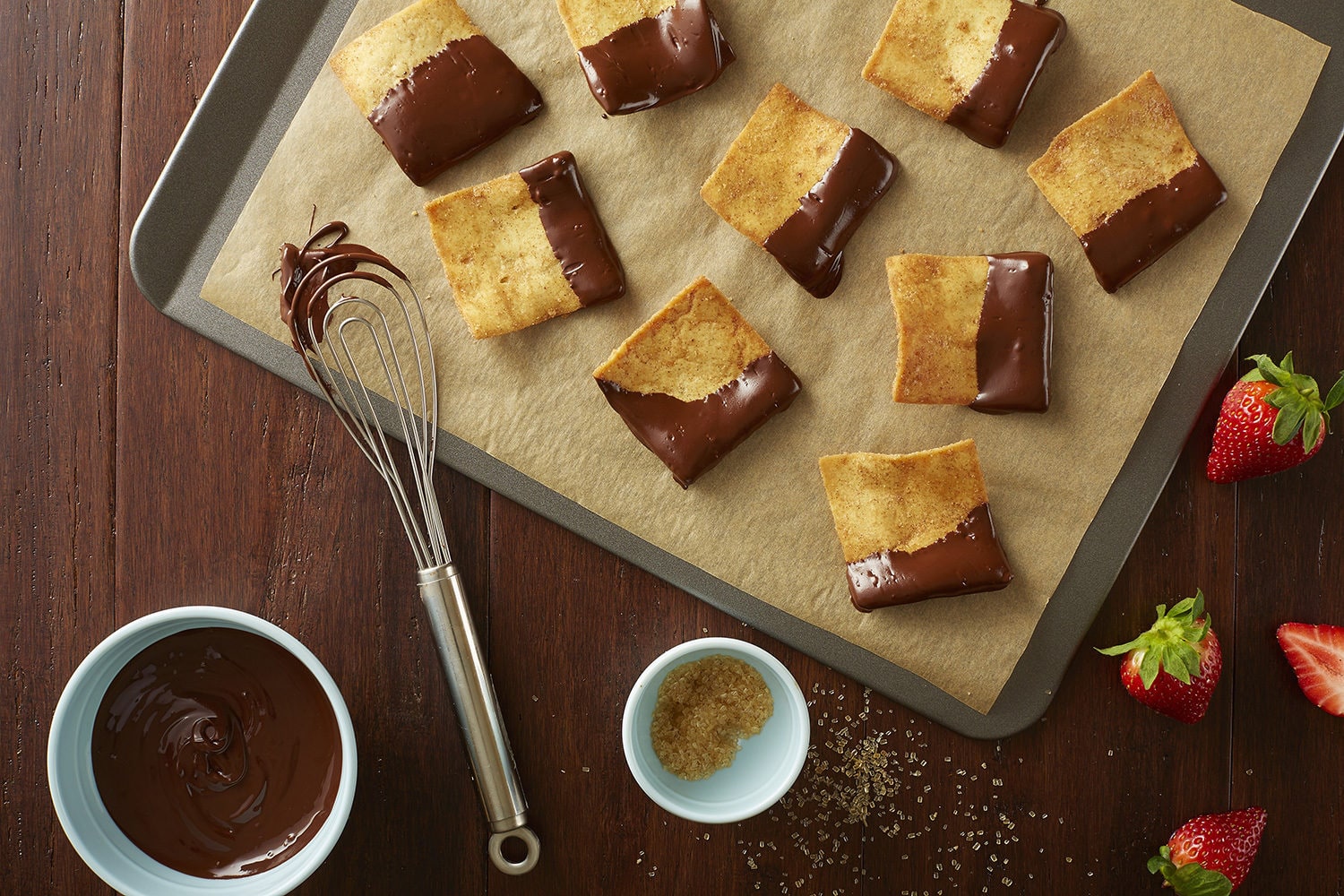Chocolate Dipped Pita Chips