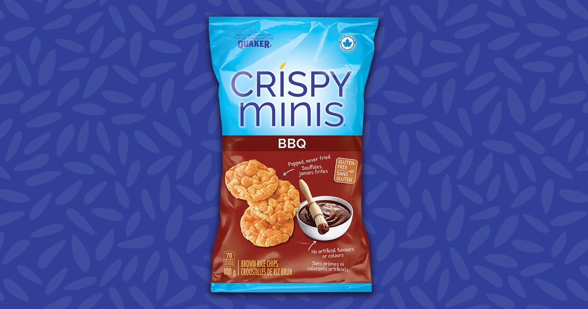Quaker Crispy Minis - BBQ Flavour Brown Rice Chips