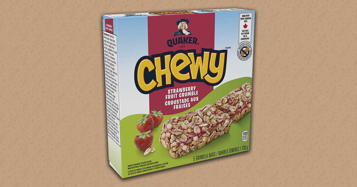Quaker Chewy Strawberry Fruit Crumble Granola Bars