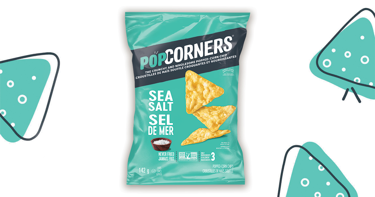 PopCorners - PopCorners Sea Salt Flavoured Popped-Corn Chips | Tasty ...