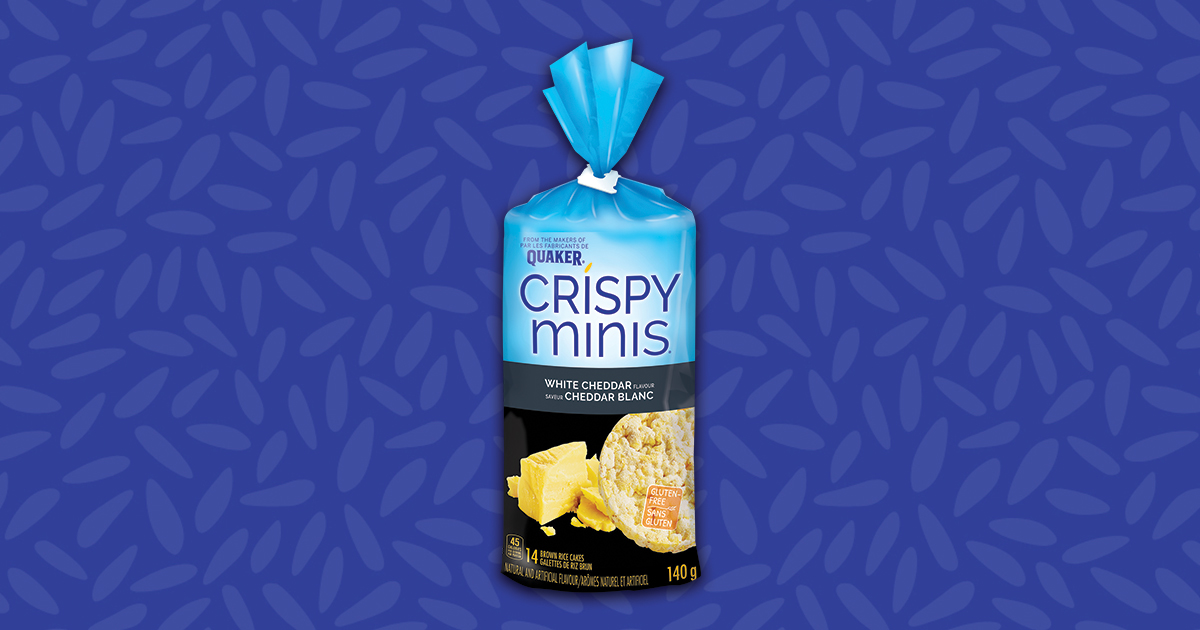 Quaker Crispy Minis - White Cheddar Flavour Large Brown Rice Cakes