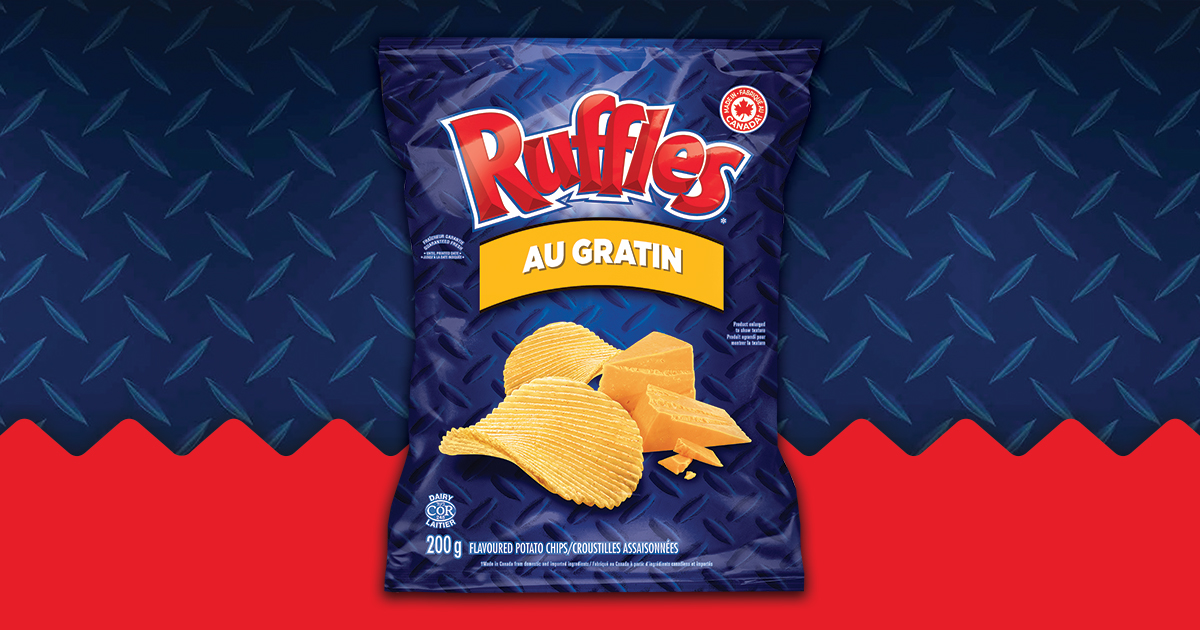 RUFFLES Au Gratin Flavour Potato Chips | RUFFLES