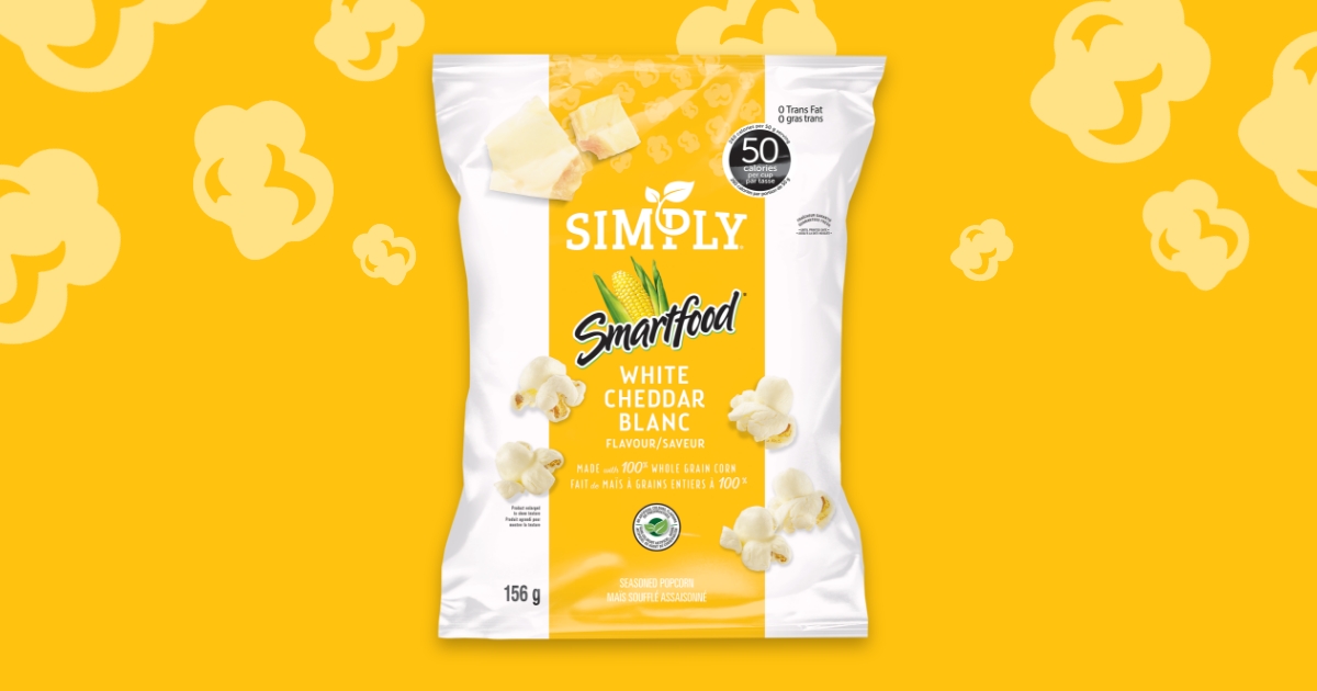 SIMPLY SMARTFOOD White Cheddar Flavour Seasoned Popcorn